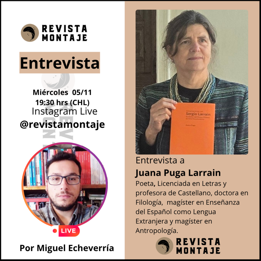 Entrevista Montaje a la escritura Juana Puga Larrain – Revista Montaje